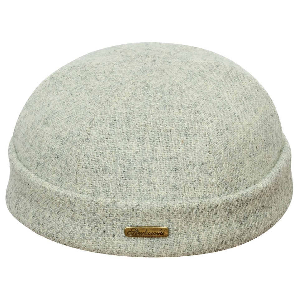 DOCKER Beanie Harris Tweed Wool Fisherman Winter Mariner Cap Handmade ...