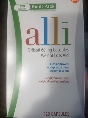 alli Orlistat 60mg Weight Loss Supplement Pills - 120 Count Refill pack ...