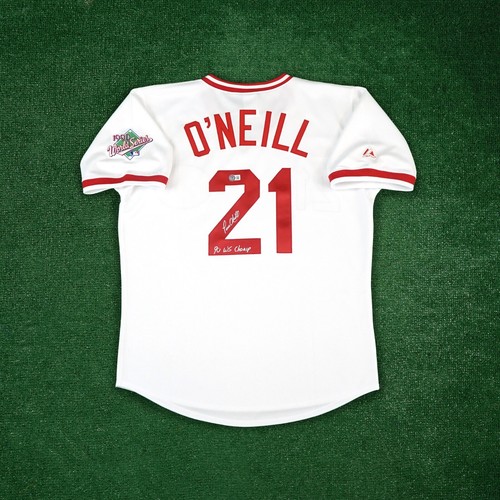 Paul O'neill signed 1990 Cincinnati Reds "90 WS CHAMPS" World Series ...