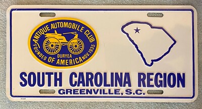 1990's SC REGION ANTIQUE AUTOMOBILE CLUB OF AMERICA BOOSTER License ...
