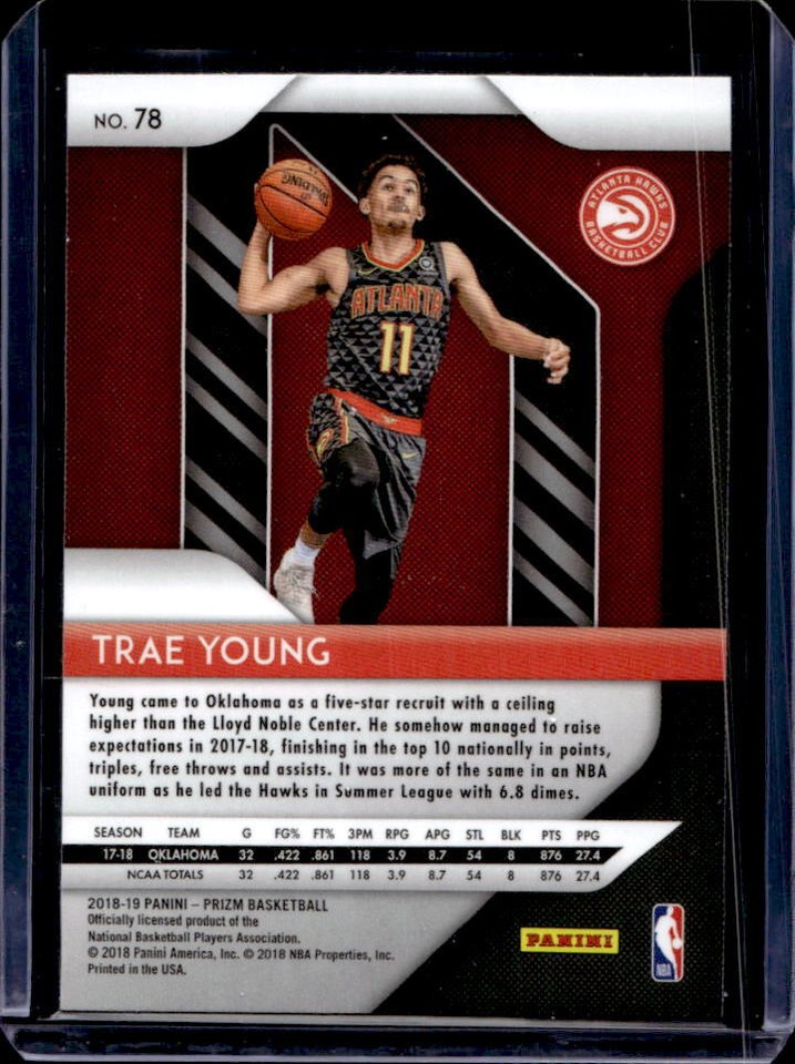 2018-19 Prizm Trae Young Rookie Card RC #78 Atlanta Hawks | eBay