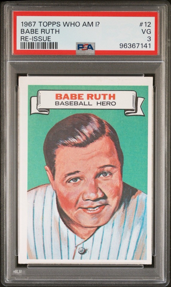 1967 Topps Who Am I #12 Babe Ruth Baseball Hero PSA 3 VG | eBay