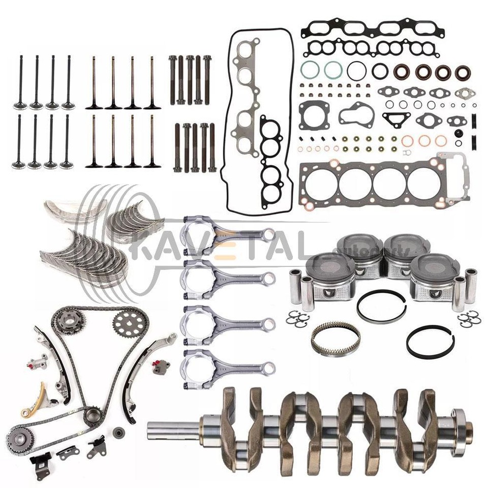 2TR-FE 2.7L Engine Piston Gasket Timing Kit Crankshaft Conrods For ...