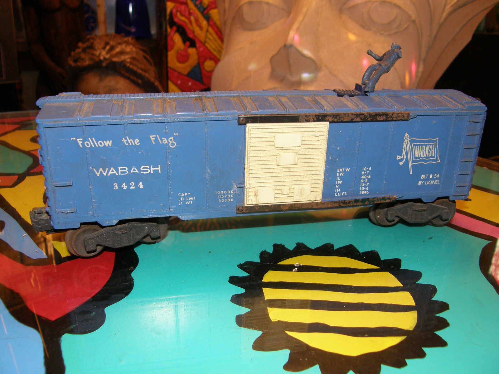 Lionel 3424 Wabash Brakeman Car + Model Train Lionel Lines Caboose 6017 ...