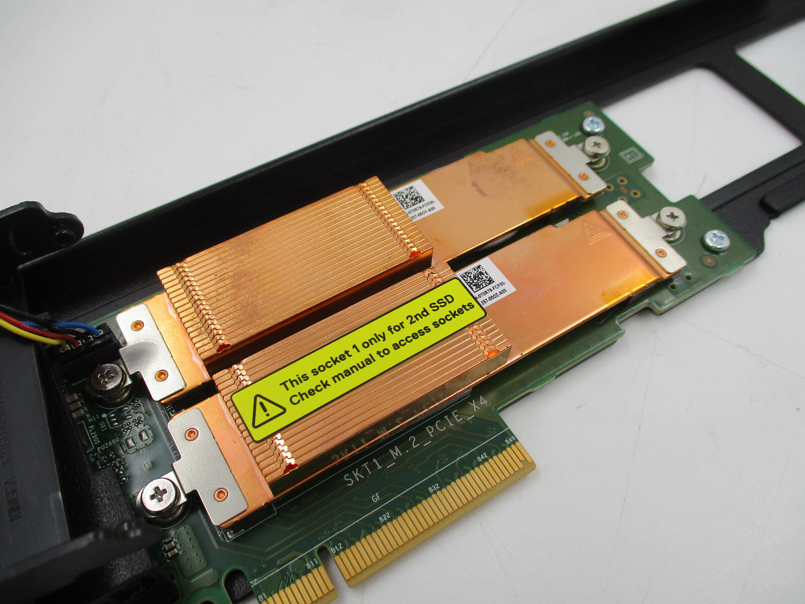 Dell DPWC310 NVMe M.2 PCIE_x4 w/Heatsinks SSD Storage Card P/N: 0FM1CF ...