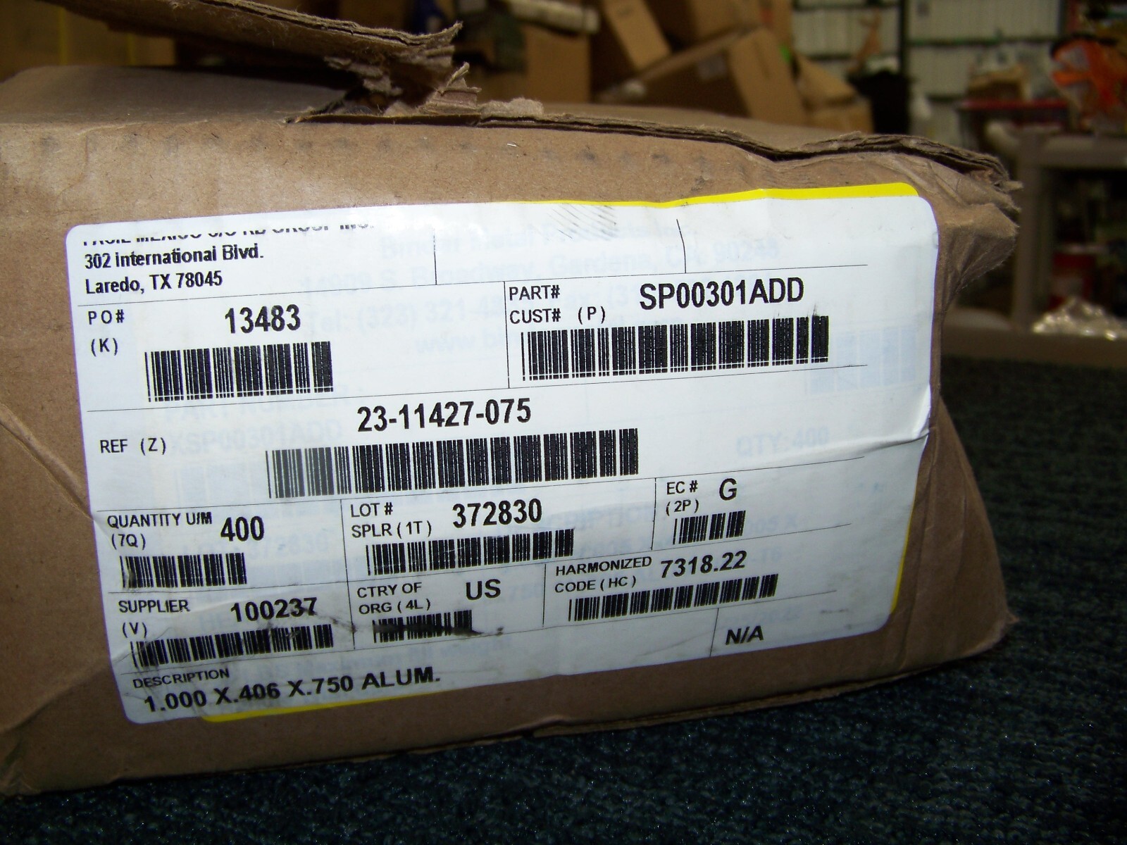 Facil Fasteners Aluminum Spacers 1.000x .406x .750, Lot of 400 ...