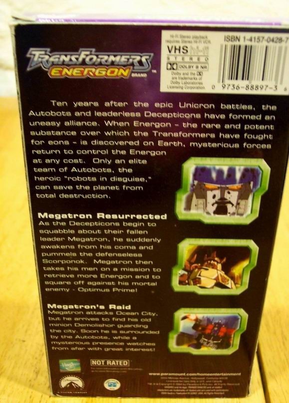 TRANSFORMERS ENERGON The Return Of Megatron VHS VIDEO 2004 97368889736 ...