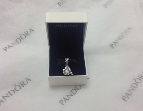 Pandora Sterling Silver Artist's Palette, multi-colored Charm ...