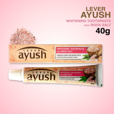LEVER AYUSH AYURVEDIC WHITENING TOOTHPASTE WITH ROCK SALT 40G | eBay