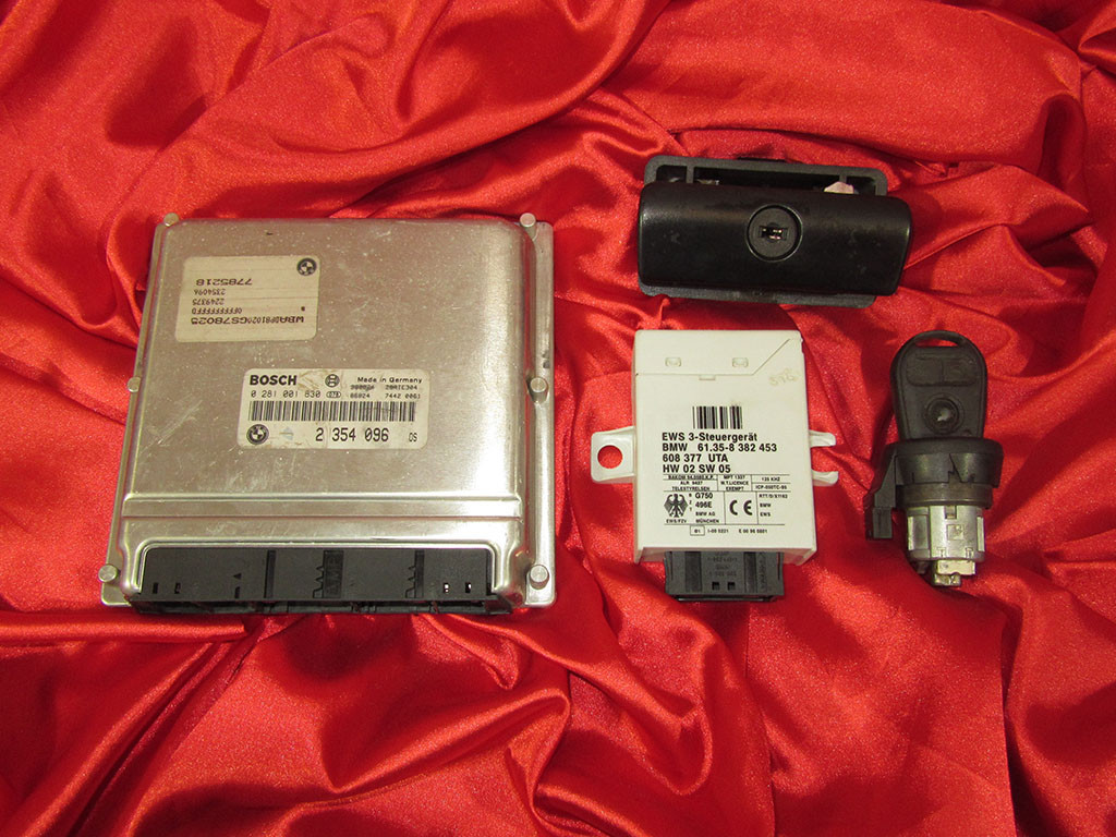 BMW E39 E38 5 7 series 3.0d M57 DIESEL ENGINE ECU SET DDE EWS IGNITION ...