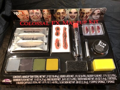 Halloween Make Up- Colossal FX Makeup Set, Liquid Latex, Scar Skin ...