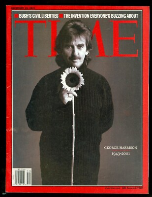 George Harrison The Beatles cov TIME magazine December 10, 2001 NO ...