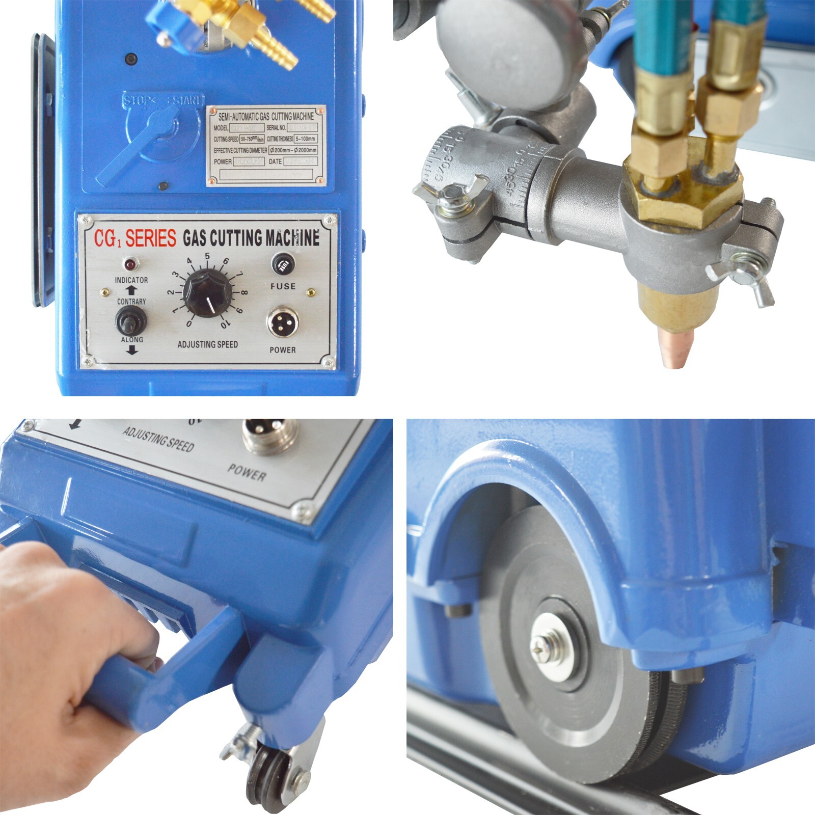 110V Torch Track Burner Gas Cutting Machine CG1-30 Portable Handle + 6 ...