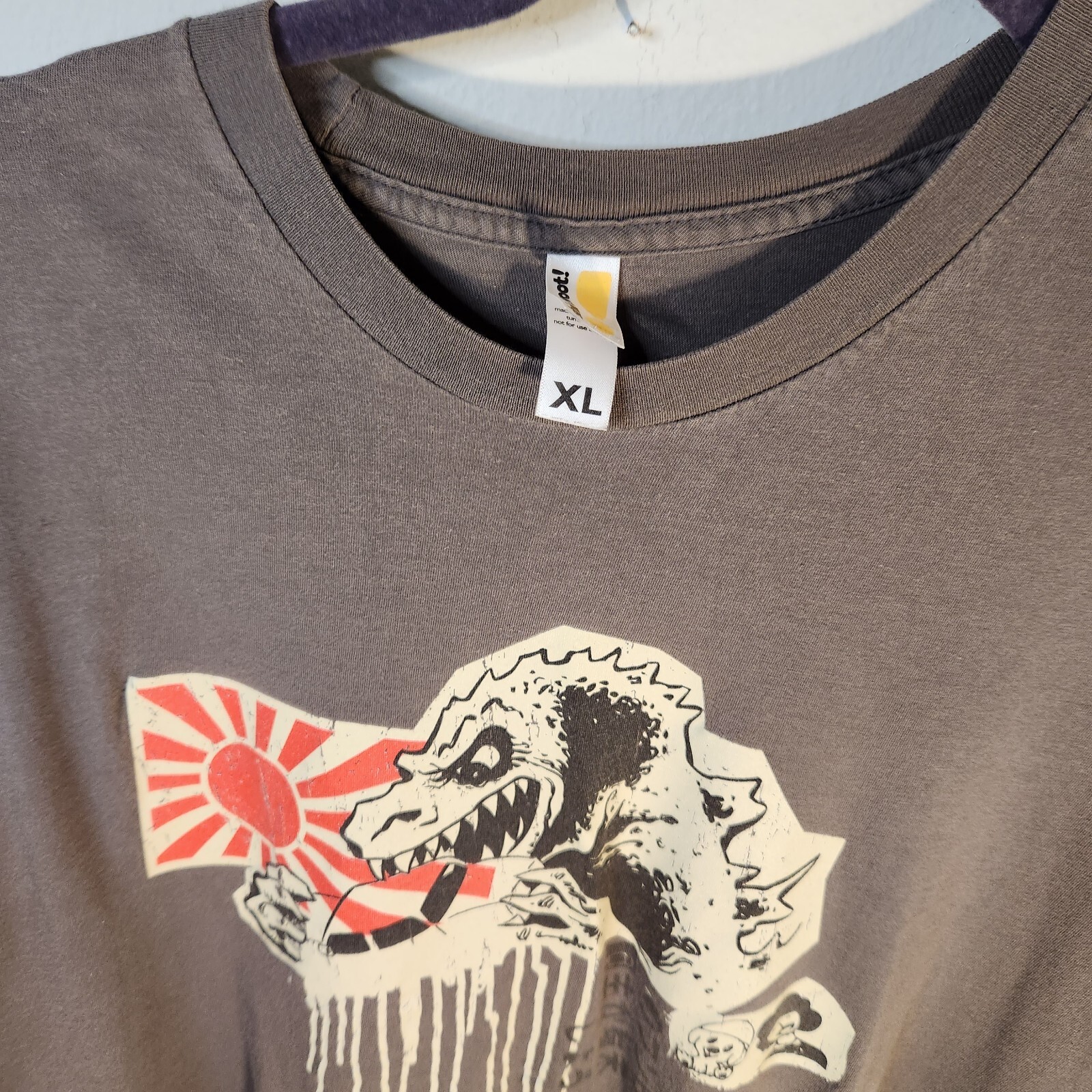 Vintage Godzilla Rising Sun T shirt Gray "Rare" Size XL by Shirt.woot ...