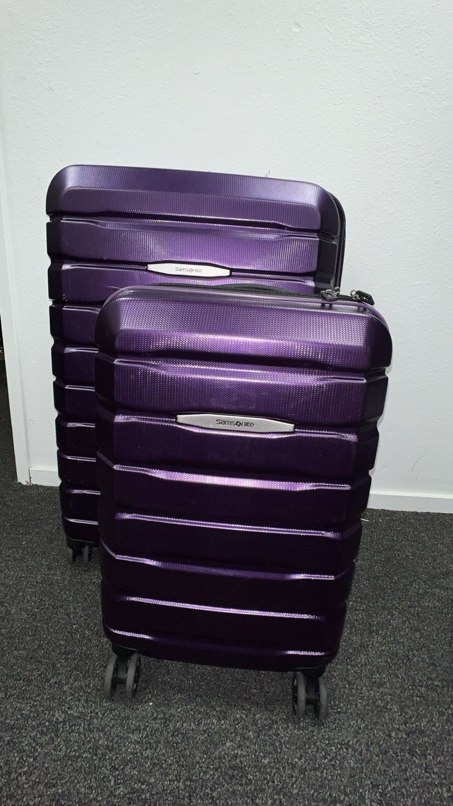 Samsonite Tech 2.0 Hard Side Luggage Set with Wheels, (2 Piece), Purple ...