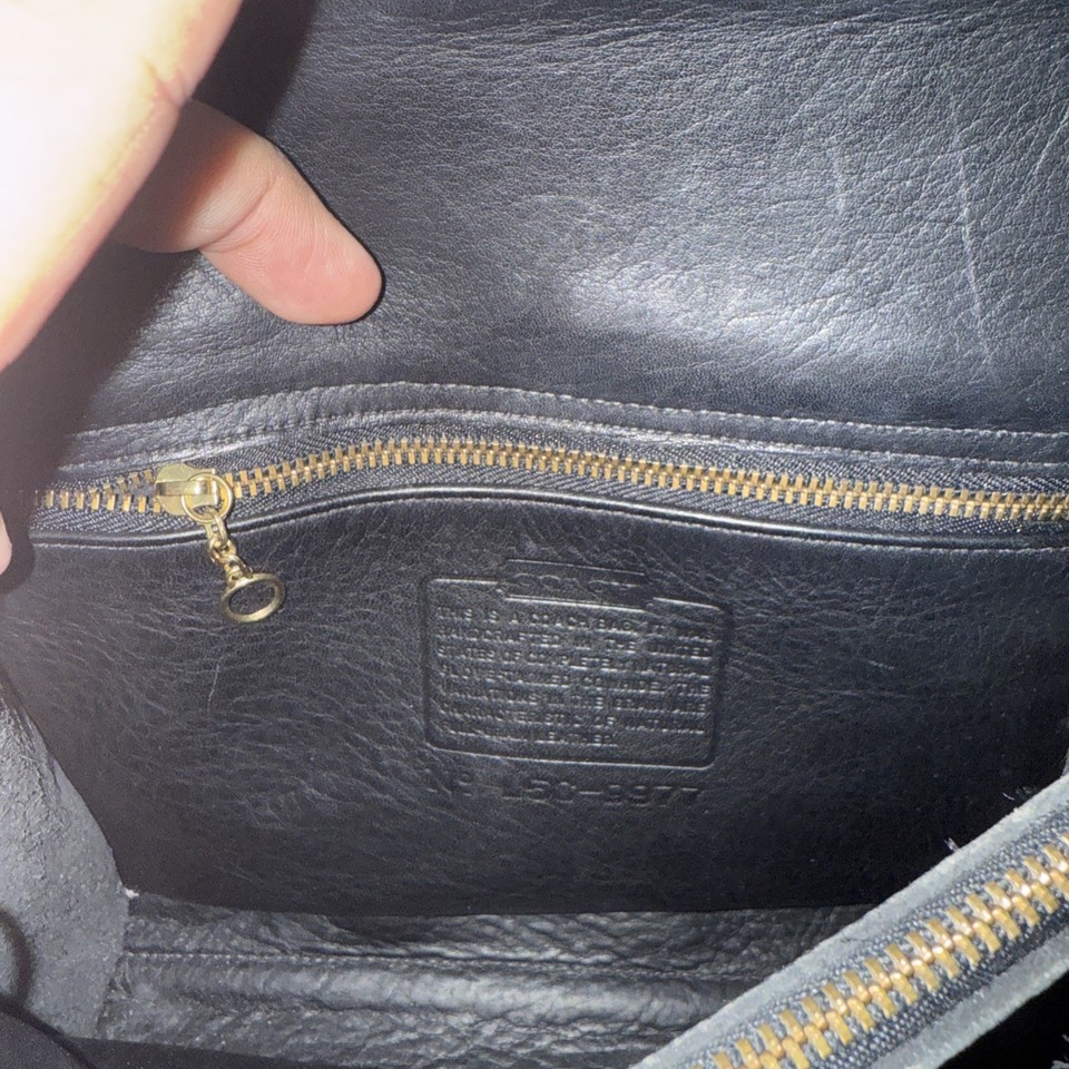 Vintage Coach Manor Bag Purse Bottle Black 9977 Leather Turn Lock | eBay