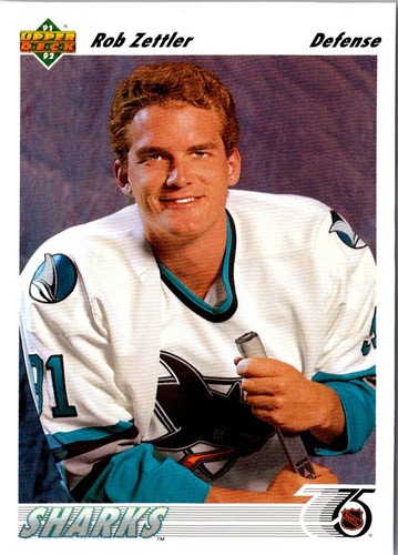 1991 Upper Deck Rob Zettler #61A San Jose Sharks Hockey Card | eBay