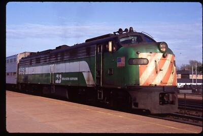 Original Rail Slide - BN Burlington Northern 9918 Naperville IL 5-1992 NON Kodak | eBay