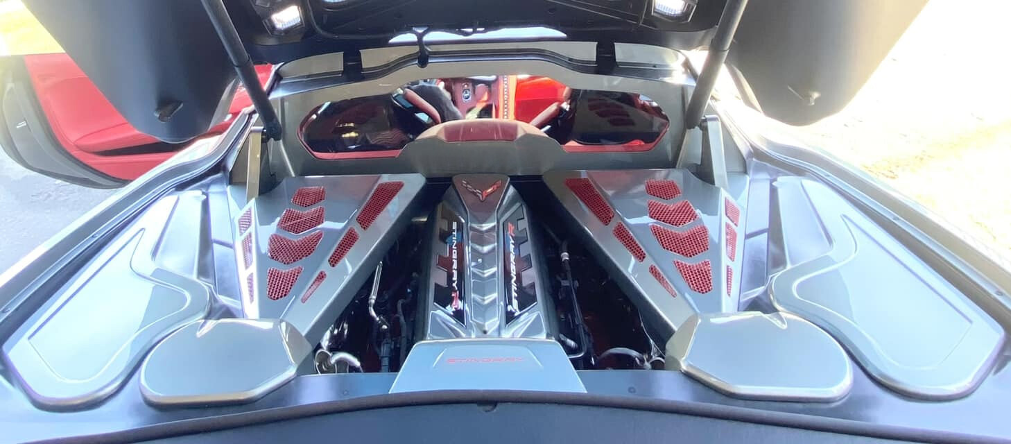 Custom Painted Rear Window Overlay Panel Surround for the 2020+ C8 ...