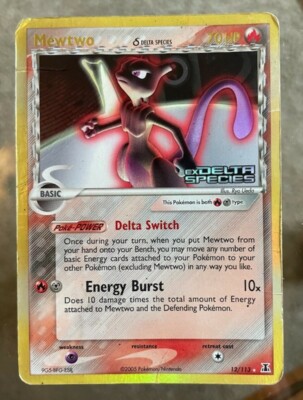 Mewtwo delta species 12/113 pokemon card | eBay