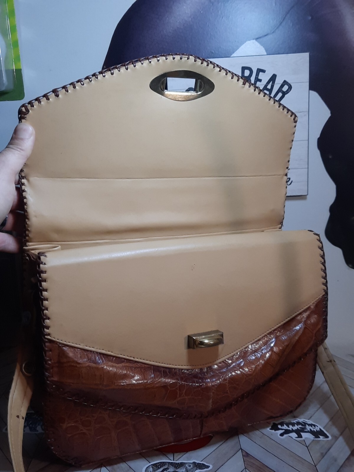 Handcrafted GENUINE Alligator Purse FLORIDA INTERNATI… - Gem