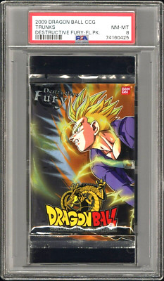 Dragon Ball CCG Destructive Fury 2009 Booster Pack Graded PSA 8 NM-MT ...