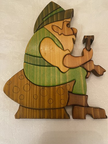 Puckane Crafts Handcrafted In Tipperary,Ireland Wood 3D Folk Leprechaun ...