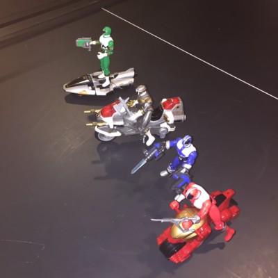 Power Rangers Lightspeed Rescue Titanium trans-armor + Saucer cycle + 3 ...
