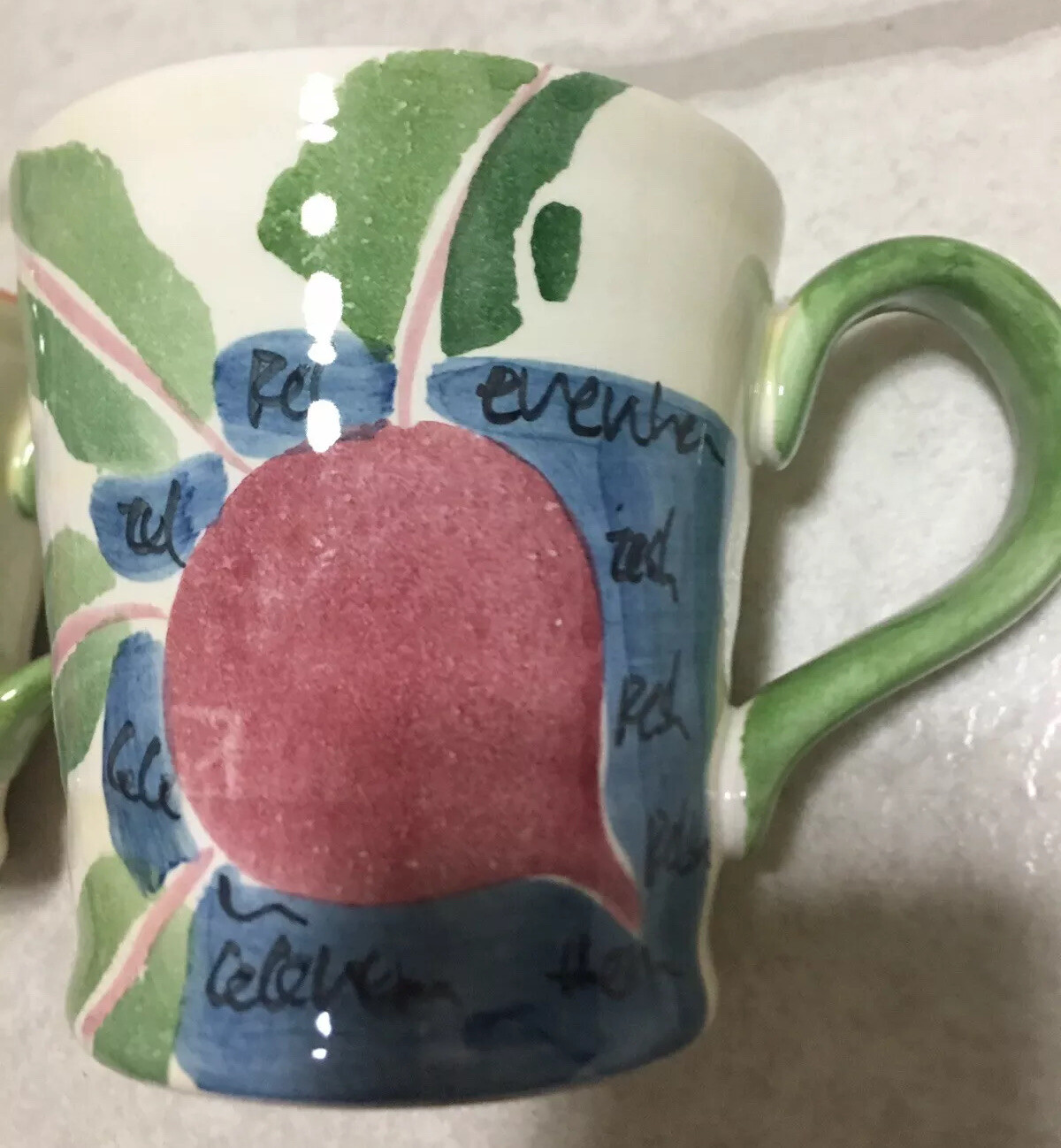 Culinary Arts Studio Collection Coffee Mugs Set of 2 Vegetable Beet ...