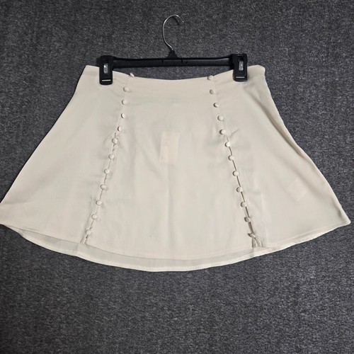 NWT Urban Outfitters Women's Satin Button Front Mini Skirt Size M Tan ...