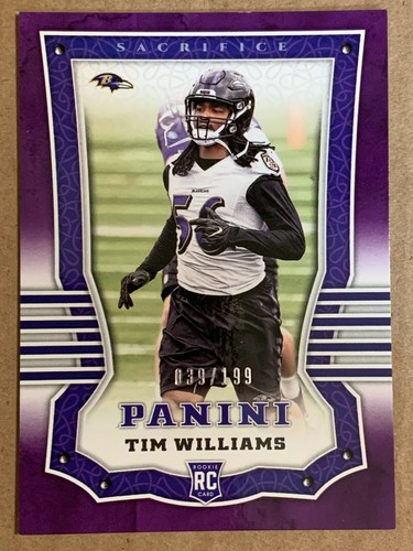 2017 Panini Sacrifice Rookie Tim Williams 162. SP #d/199. Baltimore ...