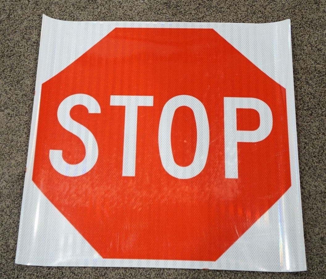 3930 3M High Intensity Prismatic 24"x24" Adhesive Stop Sign Decal ...