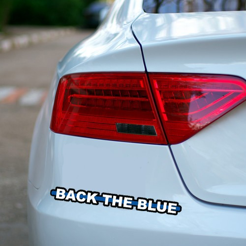 4x Thin Blue Line sticker strips Back the Blue Decal Window Police Law ...
