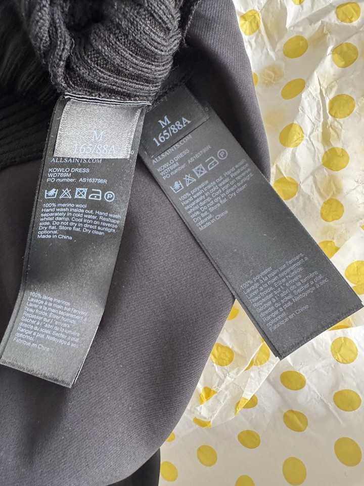 All Saints Kowlo Dress Slip Jumper Black Gothic Witch Vampire | eBay