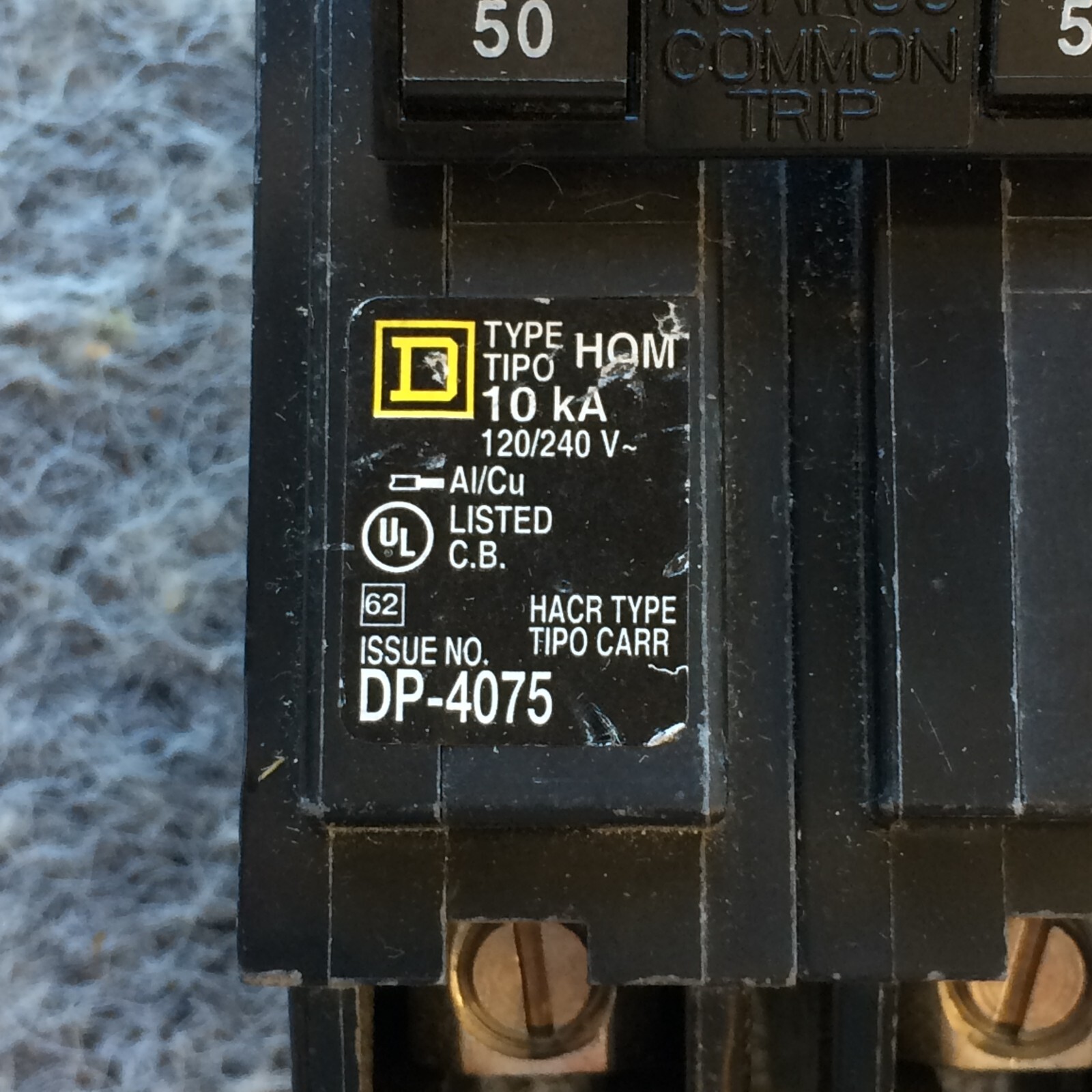 SQUARE D Homeline 50 Amp 2-Pole Circuit Breaker HOM250 Warranty NOS | eBay