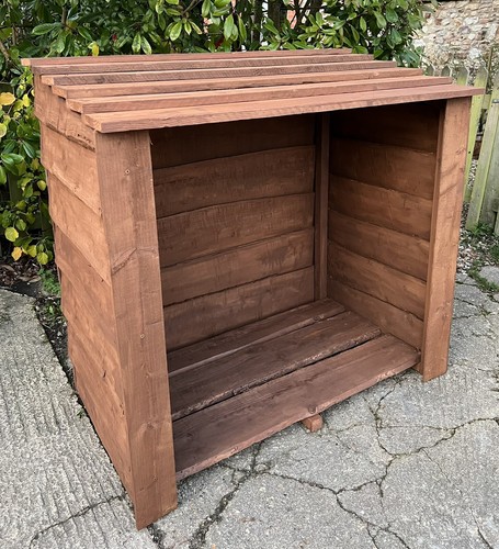 Larch Wood Outdoor Treated Log Store | eBay UK