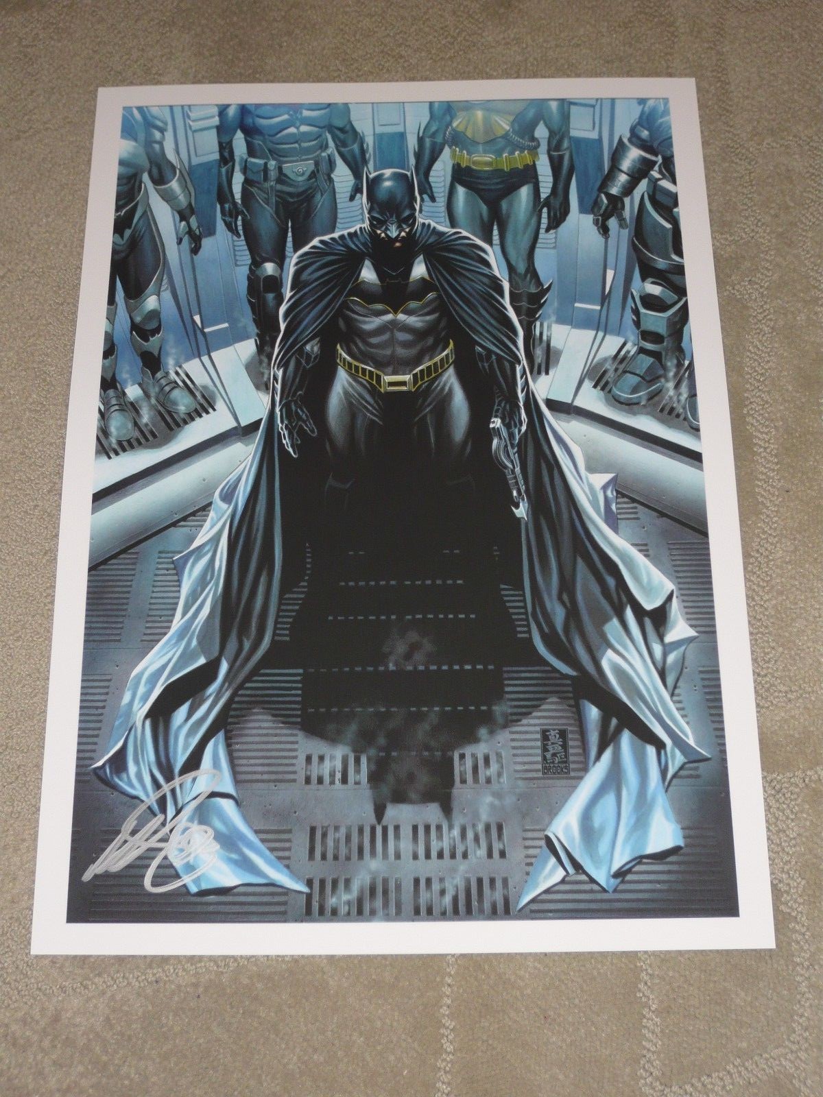 2018 SDCC BATMAN HIGH QUALITY ART PRINT #2 SIGNED MARK BROOKS 11.7x16.5 ...