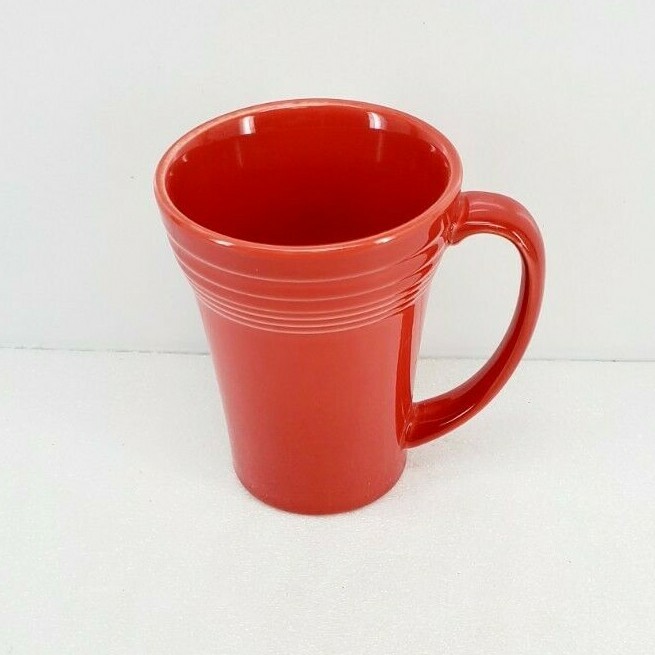 LATTE bistro MUG CUP scarlet red FIESTA WARE 18 OZ new | eBay