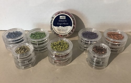 Lot of 16 Making Memories Eyelets With Cases & 1 Stampin'Up Lg. Hearts ...