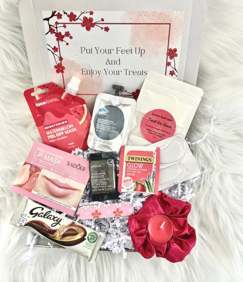 Ladies Pamper Hamper Gift Spa Box Set For Her Personalised Letterbox ...