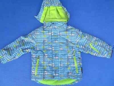 Girls or unisex Crane check ski jacket with removable hood Size 4 ...