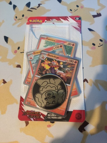 Pokémon TCG Destined Rivals Checklane Blister Skeledirge Promo Cards ...