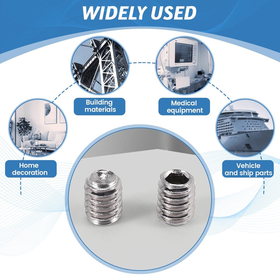 5X (50 pcs M2.5 x 3mm stainless steel hexagonal sockets screw without ...