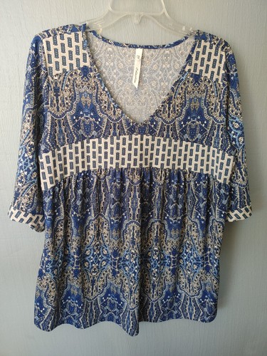 Women's NY Collection Size 1X Top Tunic Colorful EUC | eBay