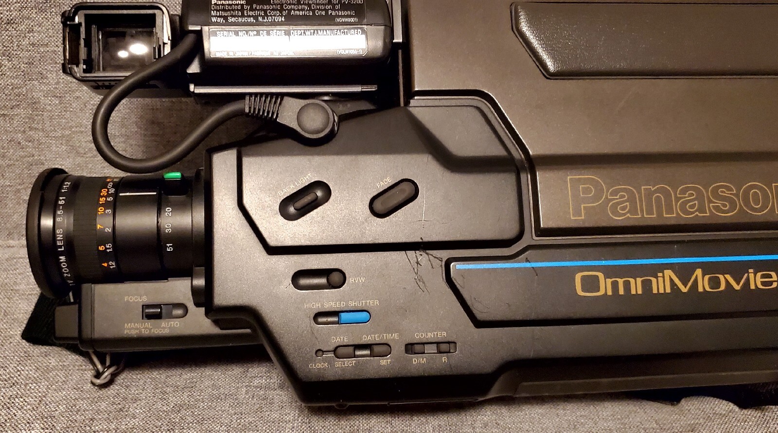 Panasonic PV-320 VHS Omnimovie VHS HQ Video Camera Vintage With ...