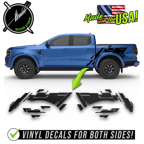 Bed-side Decal Vinyl Stripe Kit Fits- 2019-2022 2023 2024 Ford Ranger ...