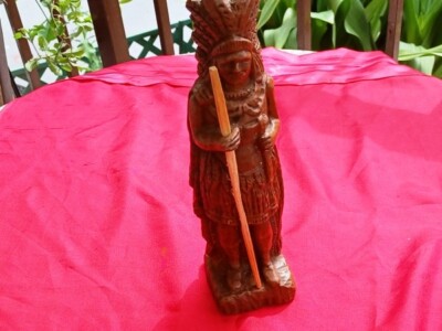 Vintage Red Mill MFG Indian Figure Pecan Shell Cigar Store Piece 10” | eBay