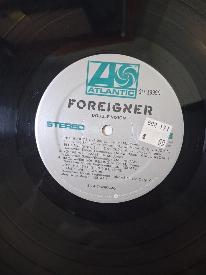 Vinyl Record LP Foreigner Double Vision VG | eBay
