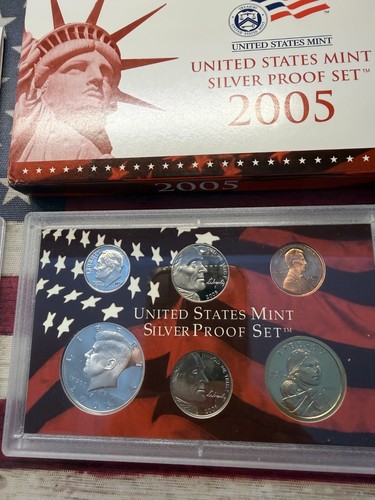 2005 silver proof set w/ Westward Journey nickels & silver quarters 11 ...