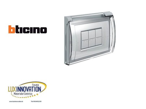 26603 IDROBOX COVER BTICINO UNIVERSALE PROTETTIVA IP44 3 POSTI MODULI ...